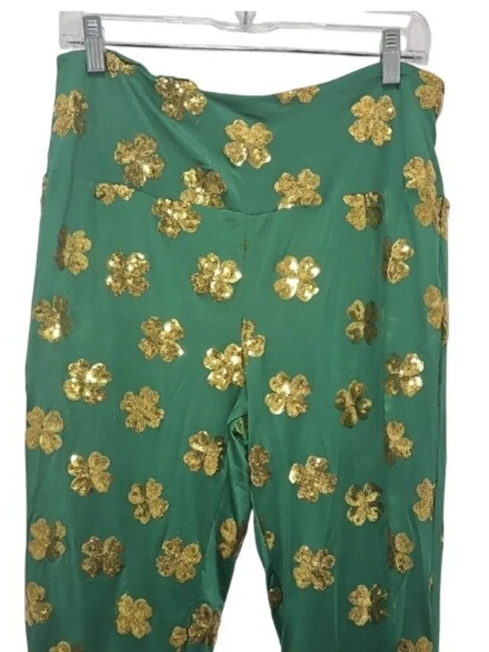 Tipsy Elves | Pants & Jumpsuits | Tipsy Elves Gold Clover Sequin ...
